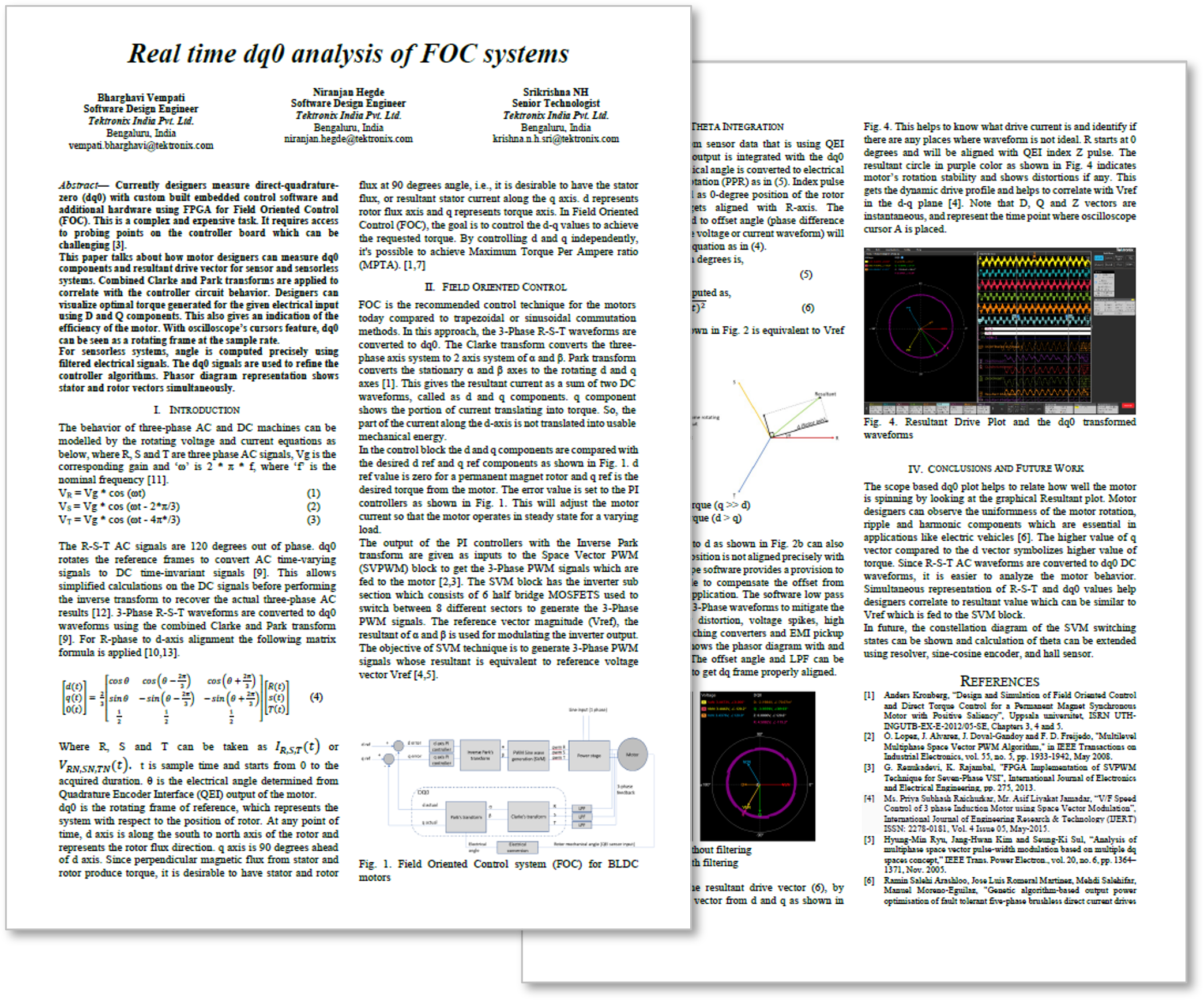 场定向控制 (FOC) 系统的实时 DQ0 分析 | Tektronix