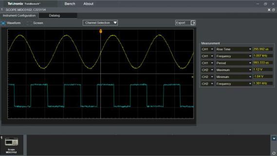 Tekbench™ 示波器控制软件 Tektronix