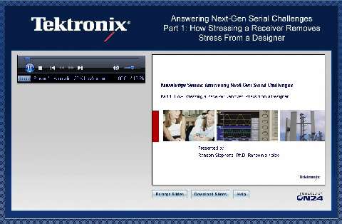 How Stressing a Receiver Removes Stress from a Designer Webinar | Tektronix