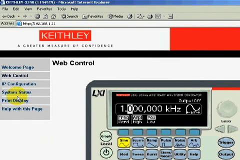 Model 3390 50MHz Arbitrary Waveform-Function Generator - LXI Interface ...
