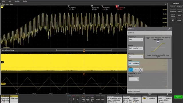 Spread Spectrum Clock Analysis With RF vs Time Triggering | Tektronix