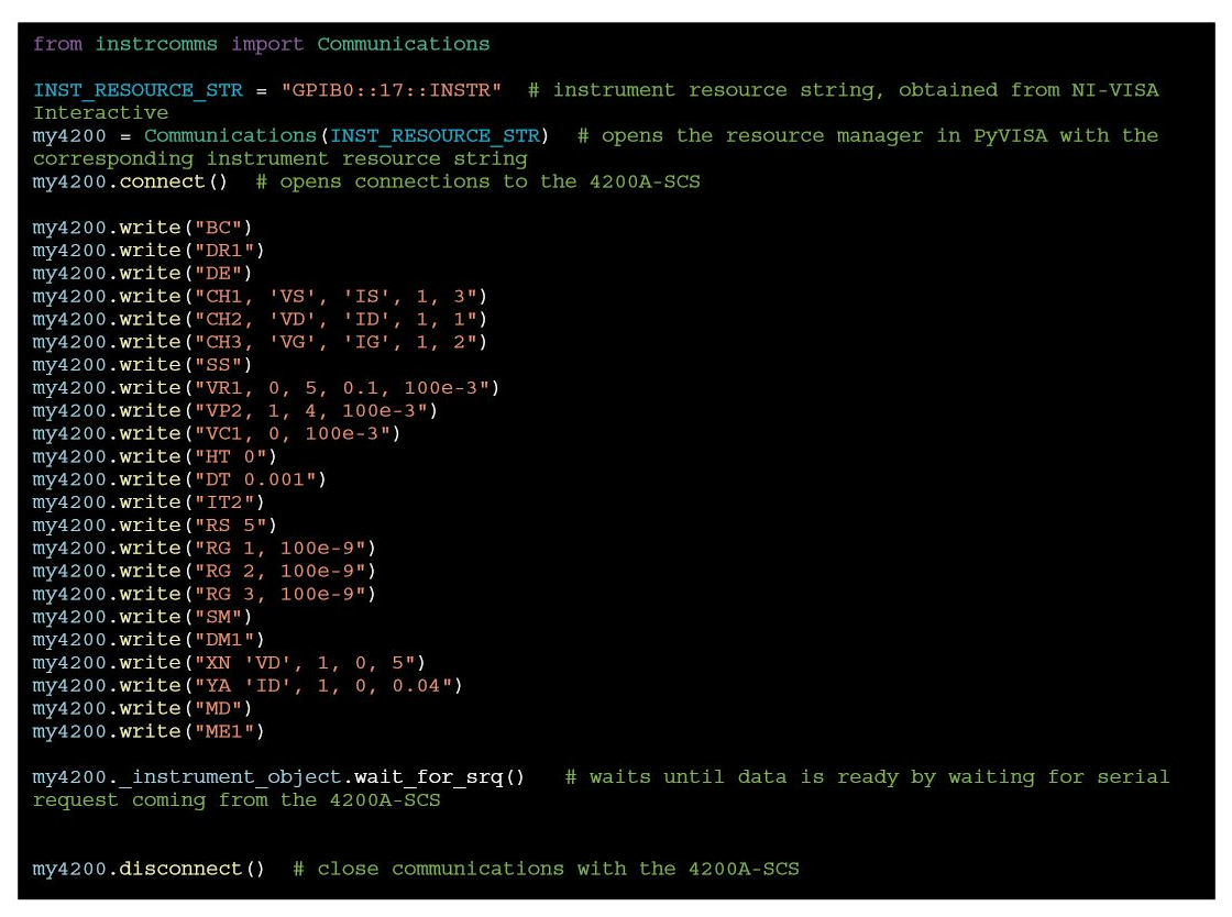 Controlling the 4200A-SCS Using KXCI and Python 3 | Tektronix