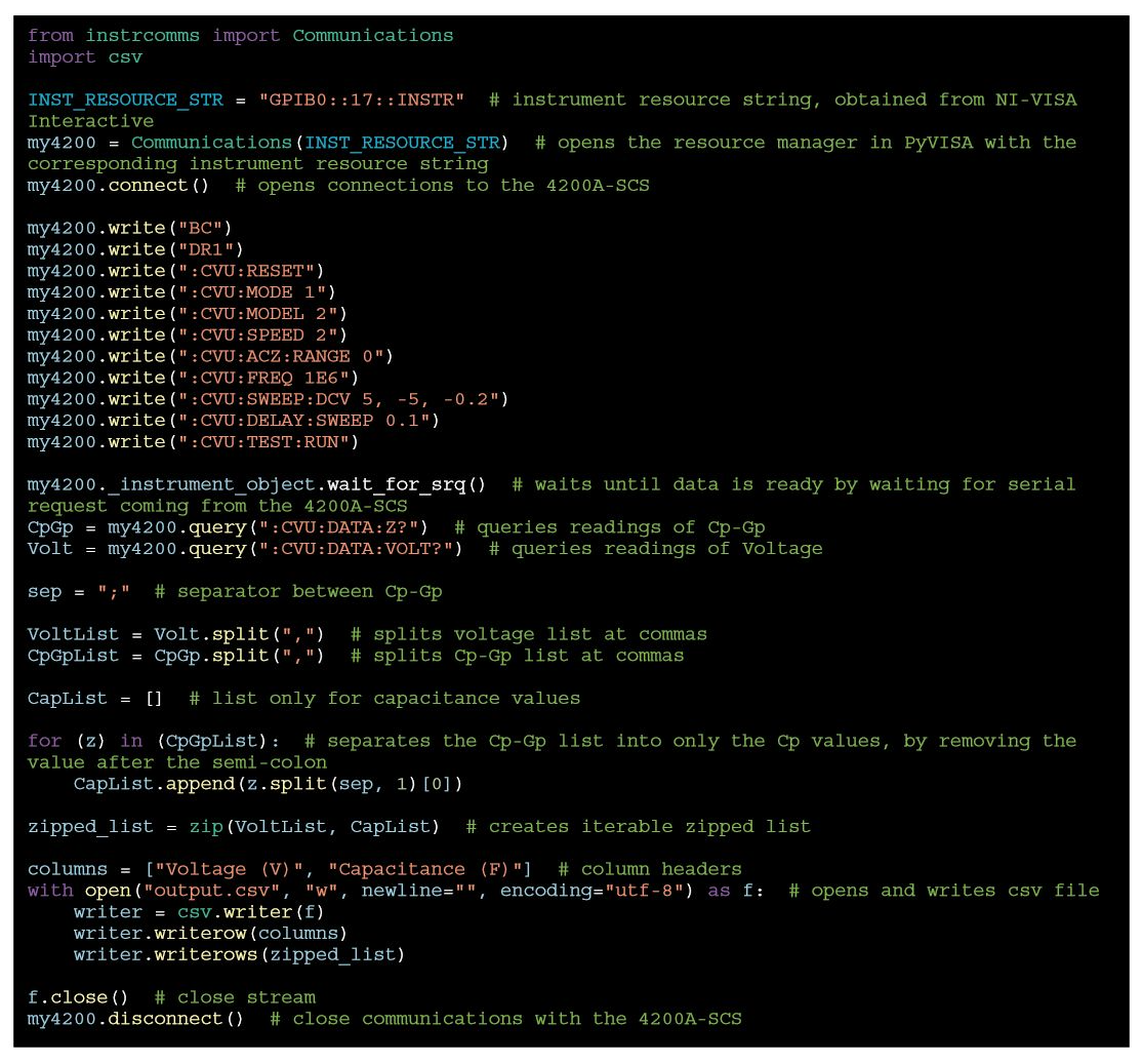 Controlling the 4200A-SCS Using KXCI and Python 3 | Tektronix