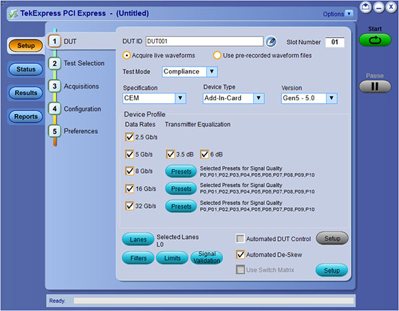 PCIe Gen 5 Transmitter Compliance Testing | Tektronix